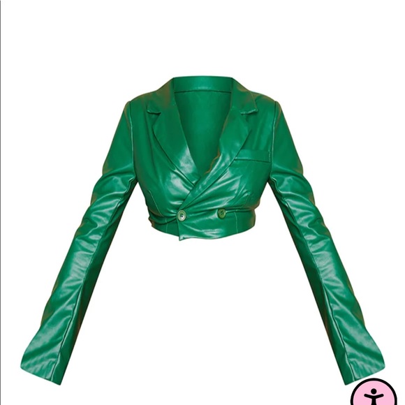 PrettyLittleThing | Jackets & Coats | Plt Cropped Green Blazer | Poshmark